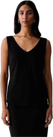 Joseph Ribkoff Klassisches V-Ausschnitt-Top - - Tops - Damen - Schwarzk - XL