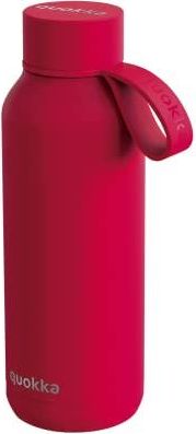 Quokka SOLID MIT HALTERUNG CHERRY RED | THERMOSFLASCHE AUS EDELSTAHL MIT HALTERUNG 510 ML