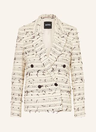 HUGO BOSS Tweed-Blazer Jaleto weiss