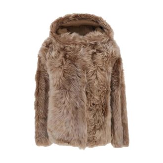 Yves Salomon Wendbare Toscana Lammfell-Kapuzenjacke - - Jackets - Damen - Braun - S