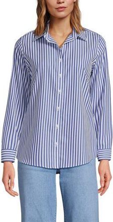 Lands End B&uuml;gelfreie Baumwoll-Bluse, Damen, Gr&ouml;&szlig;e:36 regular, Wei&szlig;, Baumwolle, by Lands End