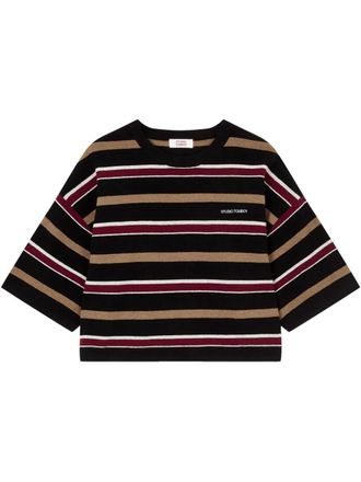 TOMBOY t-shirt &agrave; rayures - Noir