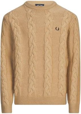 Fred Perry Pull mailles &agrave; col rond en coton