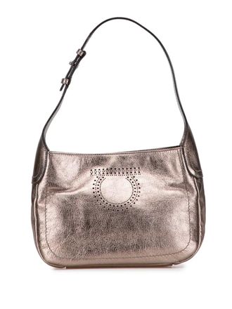 Ferragamo sac porté épaule Gancini (2010-2025) - Marron