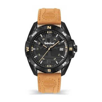 Timberland Homme, Accessoires, Brun, Taille: ONE Size Montre Classique de Ville en Cuir