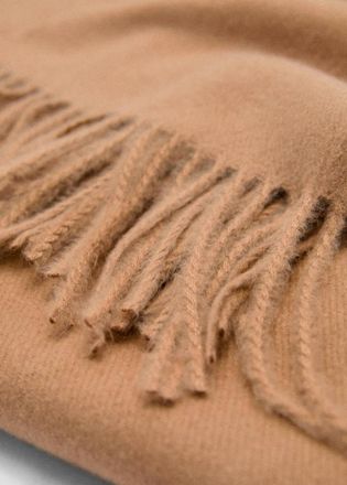 Mango &Eacute;charpe &agrave; franges marron moyen - Femme - Taille unique - MANGO