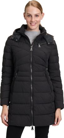 Gil Bret Steppjacke GIL BRET Damen mit abnehmbarer Kapuze, Damen, Gr. 36, schwarz, Obermaterial: 100% Polyamid; Besatz: 85% Polyester, 15% Polyurethan, taillie