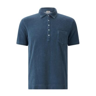 Massimo Alba Frottee Polo Shirt - - Tops - Herren - Blau - M