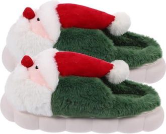 Frcolor Pantoufles De Noël Pour Femmes Hiver Chaudes Et Confortables Avec Semelle Antidérapante Et Épaisse