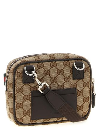 Gucci Mens Beige Polyester Crossbody Bag