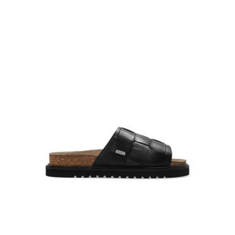 AllSaints Homme, Chaussures, Noir, Taille: 41 EU Randal Leather Slides