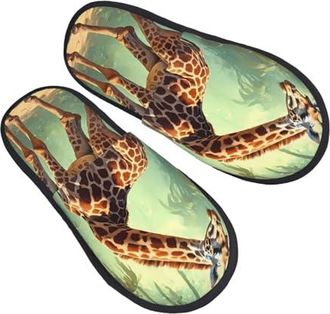 Generic Pantoufles Unisexes Girafe Chausson Hommes Antidérapantes Lavable Pantoufles À La Maison, Pour Intérieur Extérieur, Femmes, Hommes, L