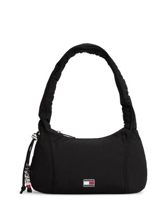 Tommy Jeans Schultertasche TOMMY JEANS TJW CASUAL SHOULDER BAG, Damen, Gr. B/H/T: 27cm x 16cm x 8cm, schwarz, Textil, Taschen Schultertasche, Damen Tragetasche, M