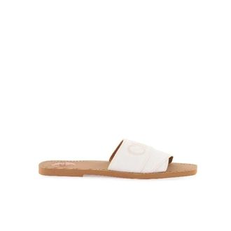 Chloé Femme, Chaussures, Blanc, Taille: 37 EU Snow White Woody Slides