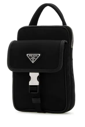 Prada Mens Black Re-Nylon Phone Case Nero Poliammidericiclata-Vitello Cover Accessory