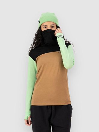 Mons Royale Yotei Merino High Neck Haut technique vert