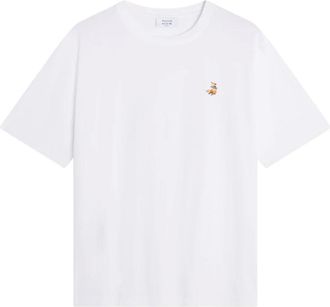 Maison Kitsun&eacute; Homme, Tops, Blanc, Taille: XL Dreaming Fox T-Shirt