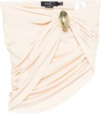 PatBo shell-embellishment maxi skirt - Nude