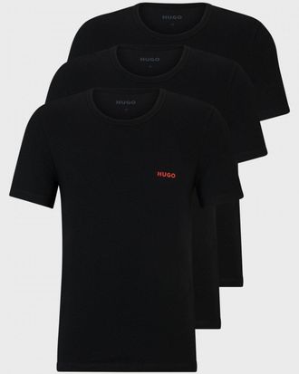 HUGO BOSS 3Er Pack Lounge T-Shirts, Schwarz