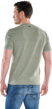 Engbers T-Shirt Herren Strukturiertes T-Shirt im Streifendesign, Gruen