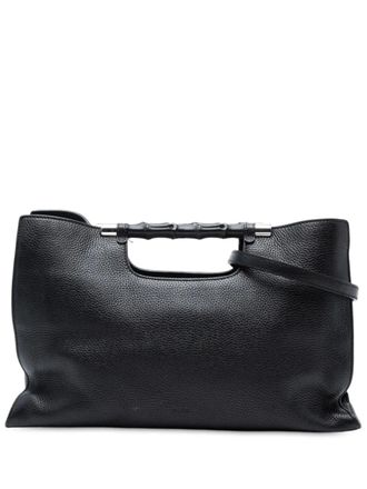 Gucci sac &agrave; bandouli&egrave;re Bamboo Daily Shopper m&eacute;dium (2016-2025) - Noir