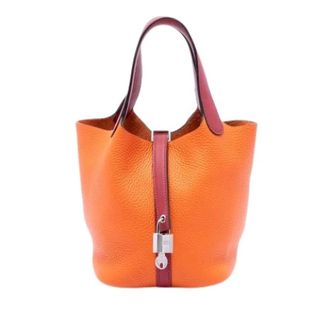 Herm&egrave;s Pre-owned Picotin Lock 18 - Femme - Pre-owned - Orange - Taille: ONE Size