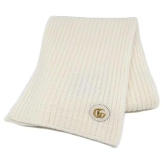Gucci Pre-owned Wool Scarf - Femme - Pre-owned - Beige - Taille: ONE Size