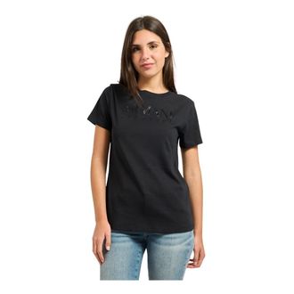 A|X Armani Exchange Femme, Tops, Noir, Taille: 36 FR T-shirt en coton coupe classique