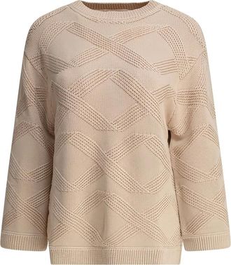 LouLou Pullover mit Rautenmuster - Nude