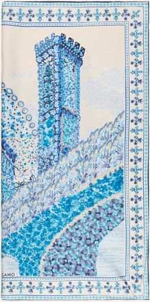 Ferragamo Ferragamo Seidentuch blau