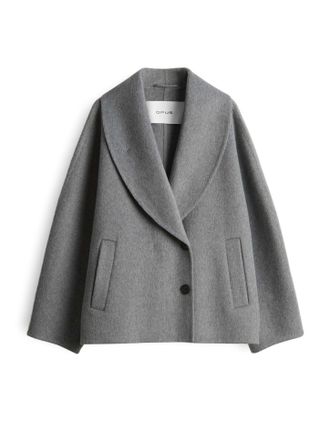 OPUS Damen Jacke | HILLWA Loose Cabanjacke aus weichem Wollmix Easy Grey, L