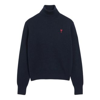 Ami ADC Pullover f&uuml;r stilvollen Komfort - - Knitwear - Herren - Blau - XS