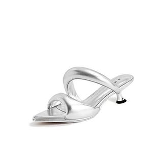 JW PEI Sara Sandales à Talons Mule pour Femme - Argenté