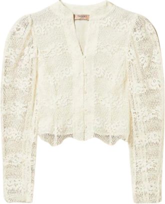 Twinset Femme, Blouses et Chemises, Beige, Taille: 40 FR Twin-set Chemises