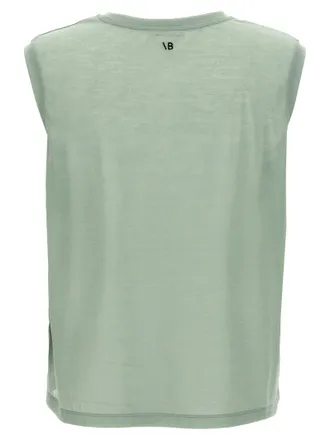 Victoria Beckham Womens Bicolor Cotton Sleeveles T-Shirt