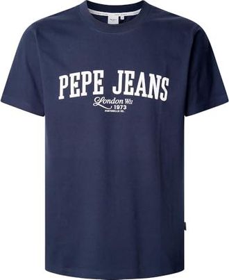 Pepe Jeans London Derril Tee T-Shirt, Bleu (Bleu Dulwich), XL Homme