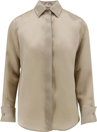 Max Mara Femme, Blouses et Chemises, Vert, Taille: 36 FR Chemise Nola en organdi