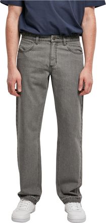 Urban Classics Herren Hose Open Edge Loose Fit Jeans Midgrey 38