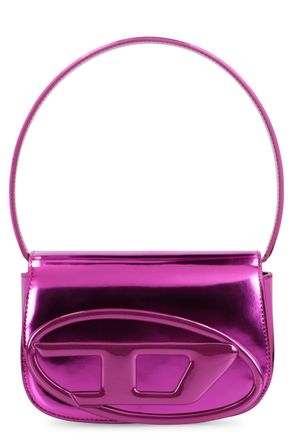 Diesel Womens Leather Shoulder Bag 1dr Fuchsia Cow Hide Handbags Hand