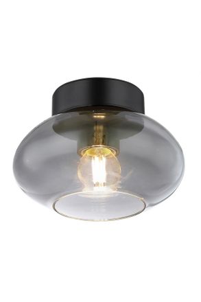 Globo Lighting Deckenleuchte, Schwarz, Metall, Glas, 13 cm, Lampen & Leuchten, Innenbeleuchtung, Leuchten nach R&auml;umen, Esstischlampen