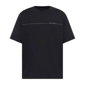 Dolce & Gabbana T-Shirt mit besticktem Logo - - Tops - Herren - Blau - 3XL