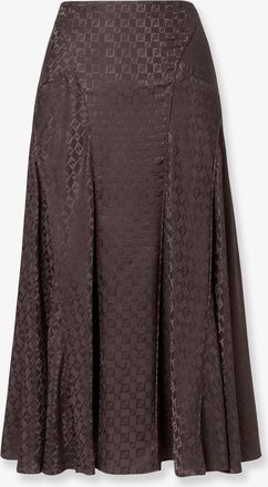 Fendi Midi FF jacquard silk skirt - FENDI - gender_Woman