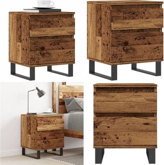 vidaXL vidaXL Nachttisch Altholz-Optik 40x35x50 cm Holzwerkstoff