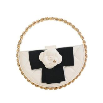 Chanel Sac &agrave; main matelass&eacute; en cuir dagneau pr&eacute;-aim&eacute; - Femme - Pre-owned - Blanc - Taille: ONE Size
