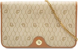 Dior Hobo Bags - Honeycomb Coated Canvas Chain Shoulder Bag - Gr. unisize - in Braun - f&uuml;r Damen