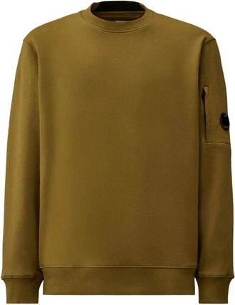 C.P. Company C.p. Company, Homme, Sweatshirts et sweats &agrave; capuche, Vert, Taille: XL Diagonal Raised Fleece Crewneck SweaT-shirt