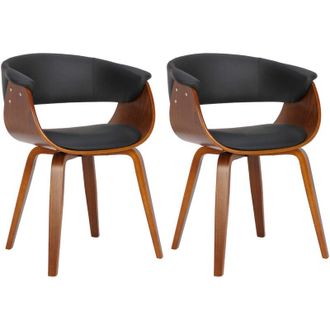 Clp Lot de 2 chaises Bruce Noir