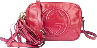 Gucci Crossbody Bags - Gucci Patent Leather GG Soho Crossbody Bag - Gr. unisize - in Bunt - f&uuml;r Damen
