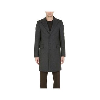Paolo Pecora Herren Anthrazit Wollmantel - - Coats - Herren - Schwarzk - M