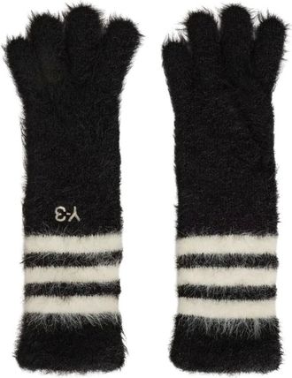 Yohji Yamamoto Gants &agrave; rayures - Homme - Accessoires - Noir - Taille: M